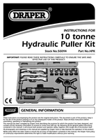 Draper 10 Tonne Hydraulic Puller Kit 50094 Hpk